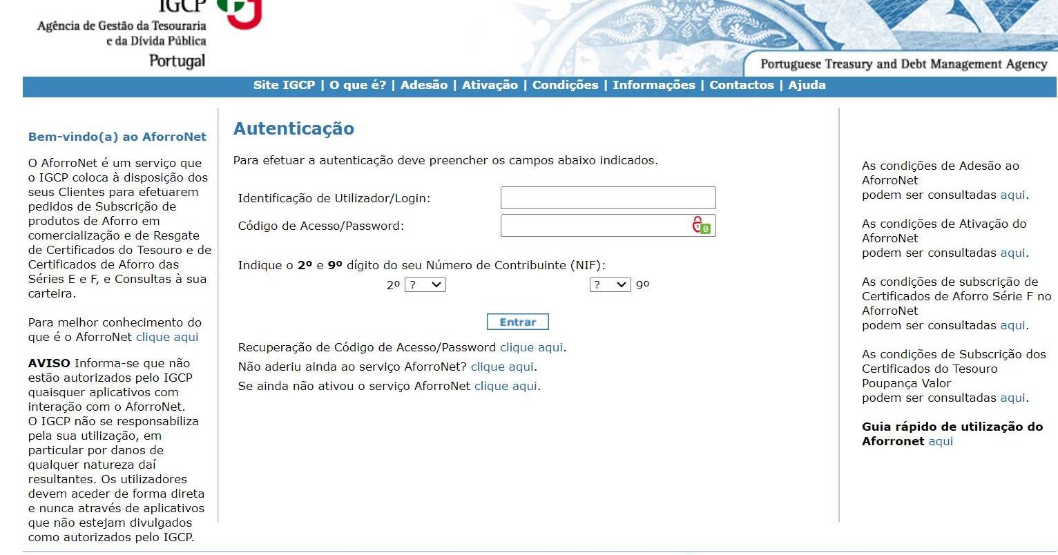 Plataforma dos Certificados de Aforro já está a funcionar novamente ...