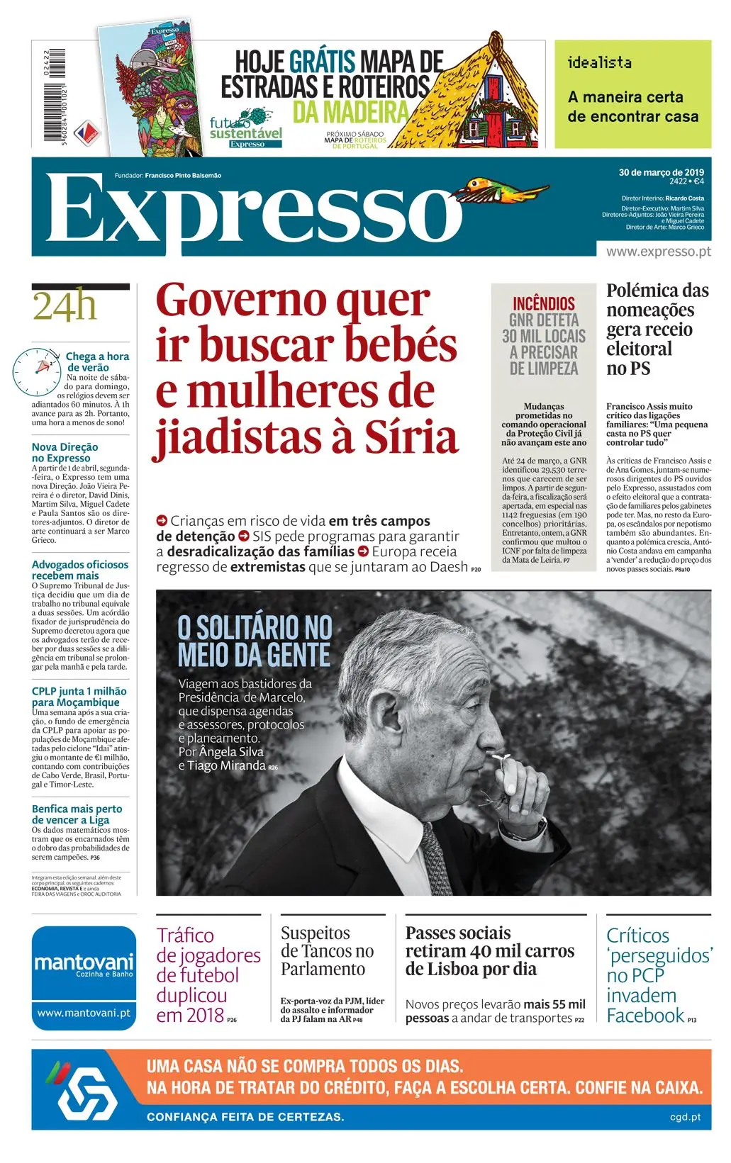 A primeira página do Expresso - Expresso