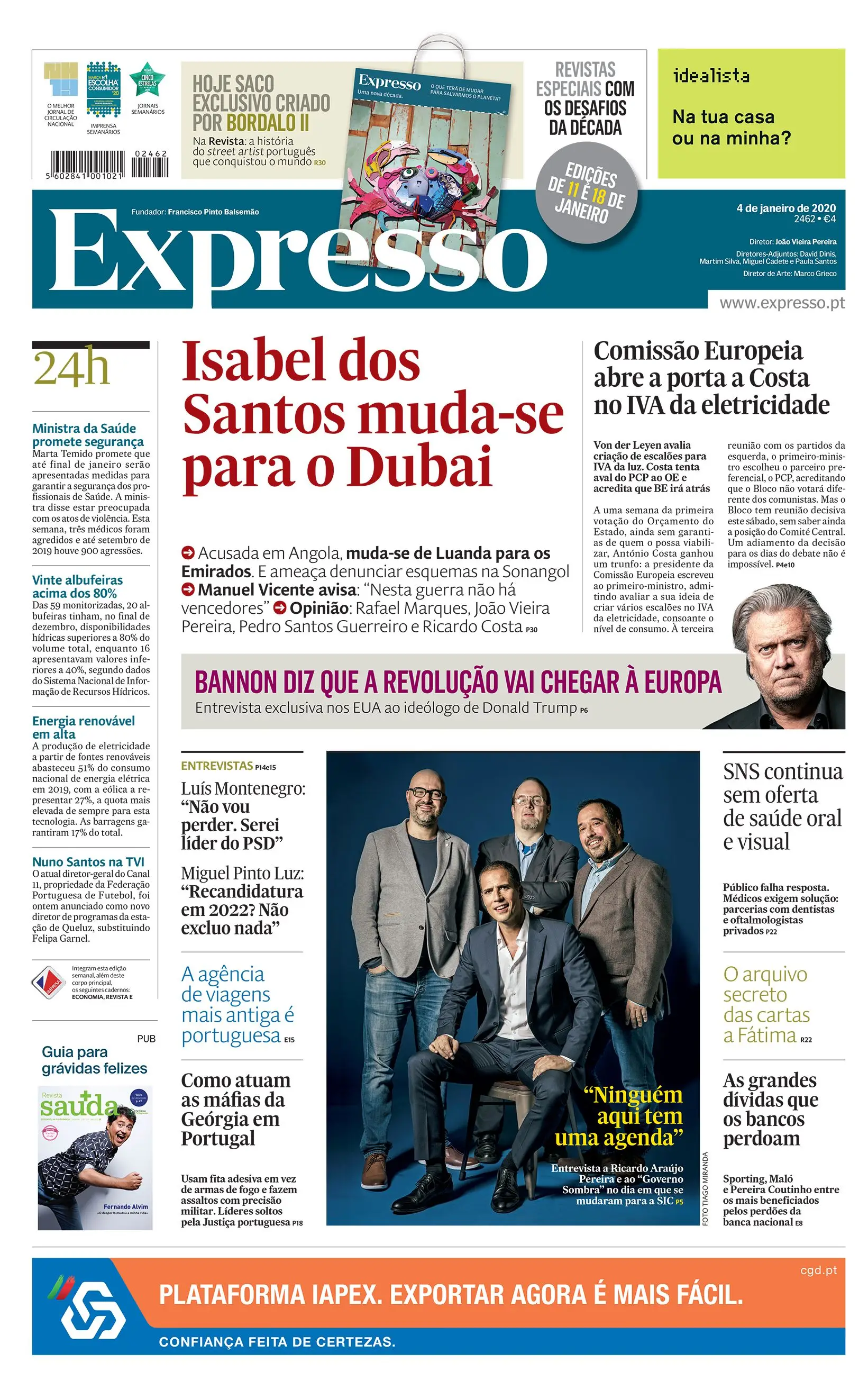 A primeira página do Expresso - Expresso