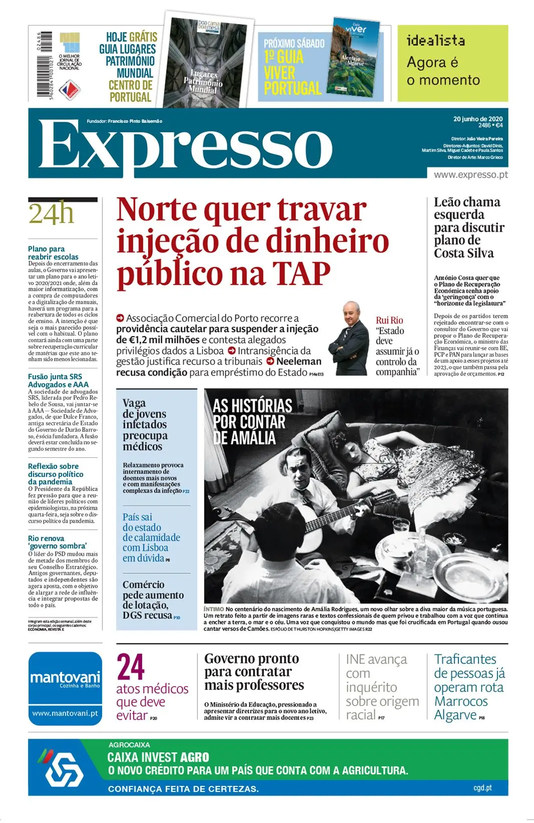 A primeira página do Expresso - Expresso