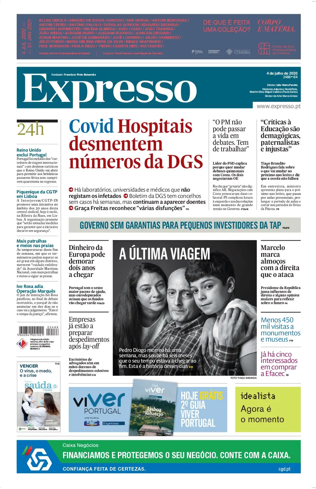 A primeira página do Expresso - Expresso