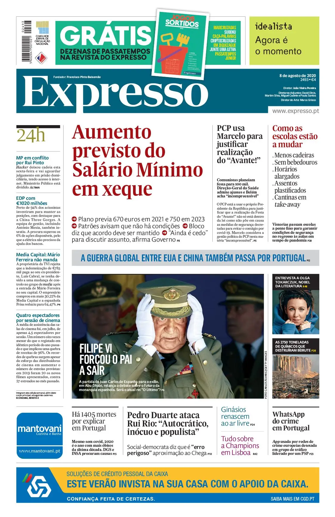 A primeira página do Expresso - Expresso