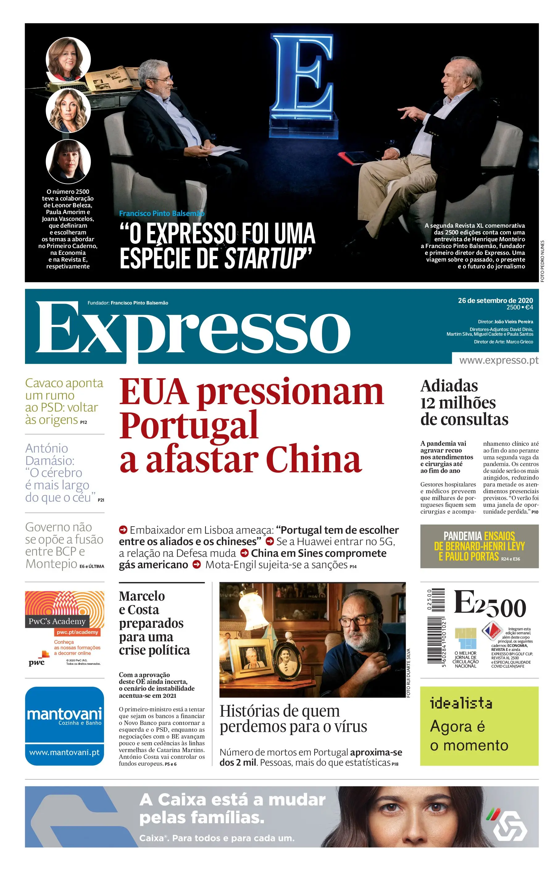 Edição 2500 do Expresso com vendas recorde - Expresso