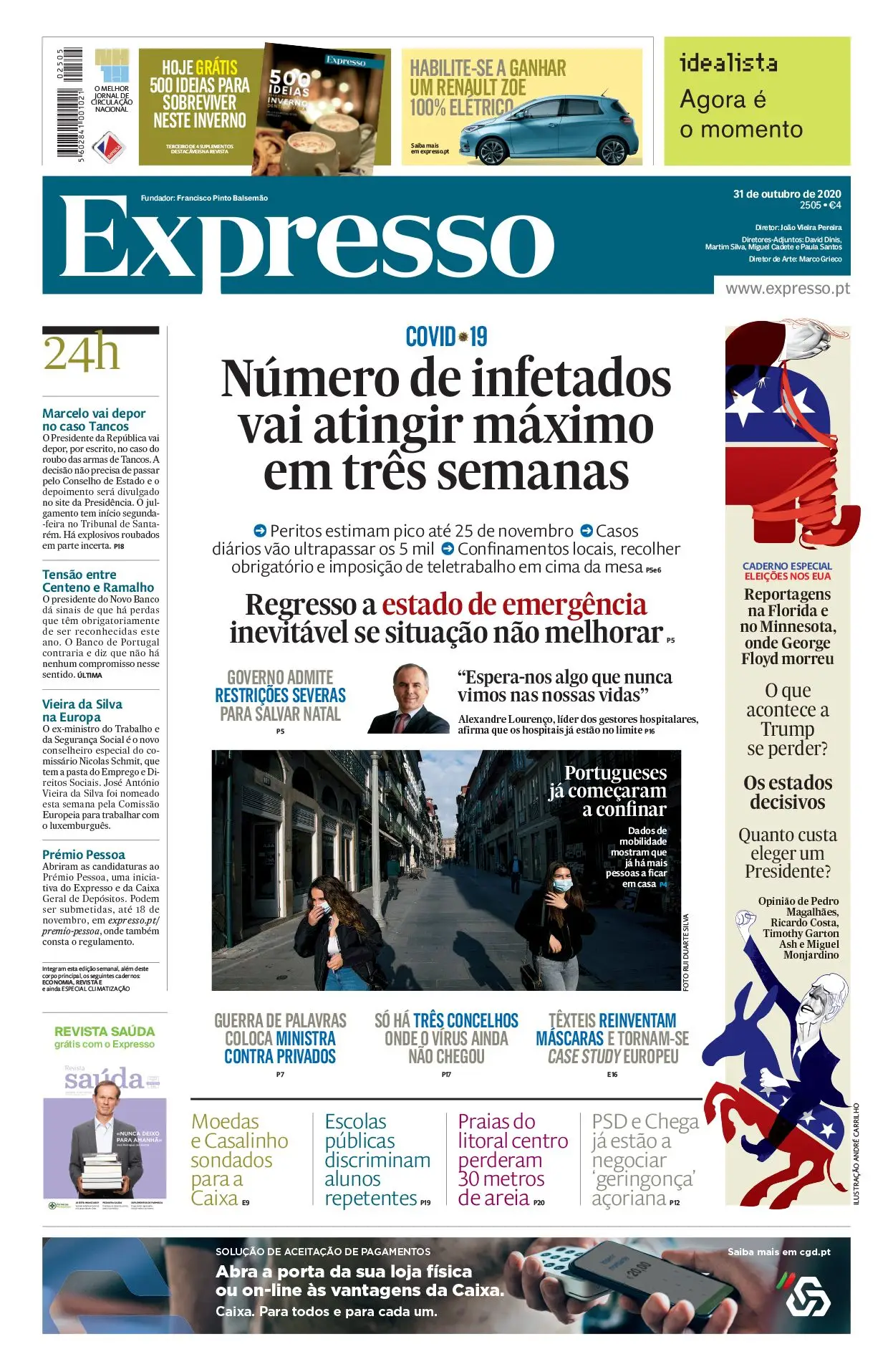 A primeira página do Expresso - Expresso
