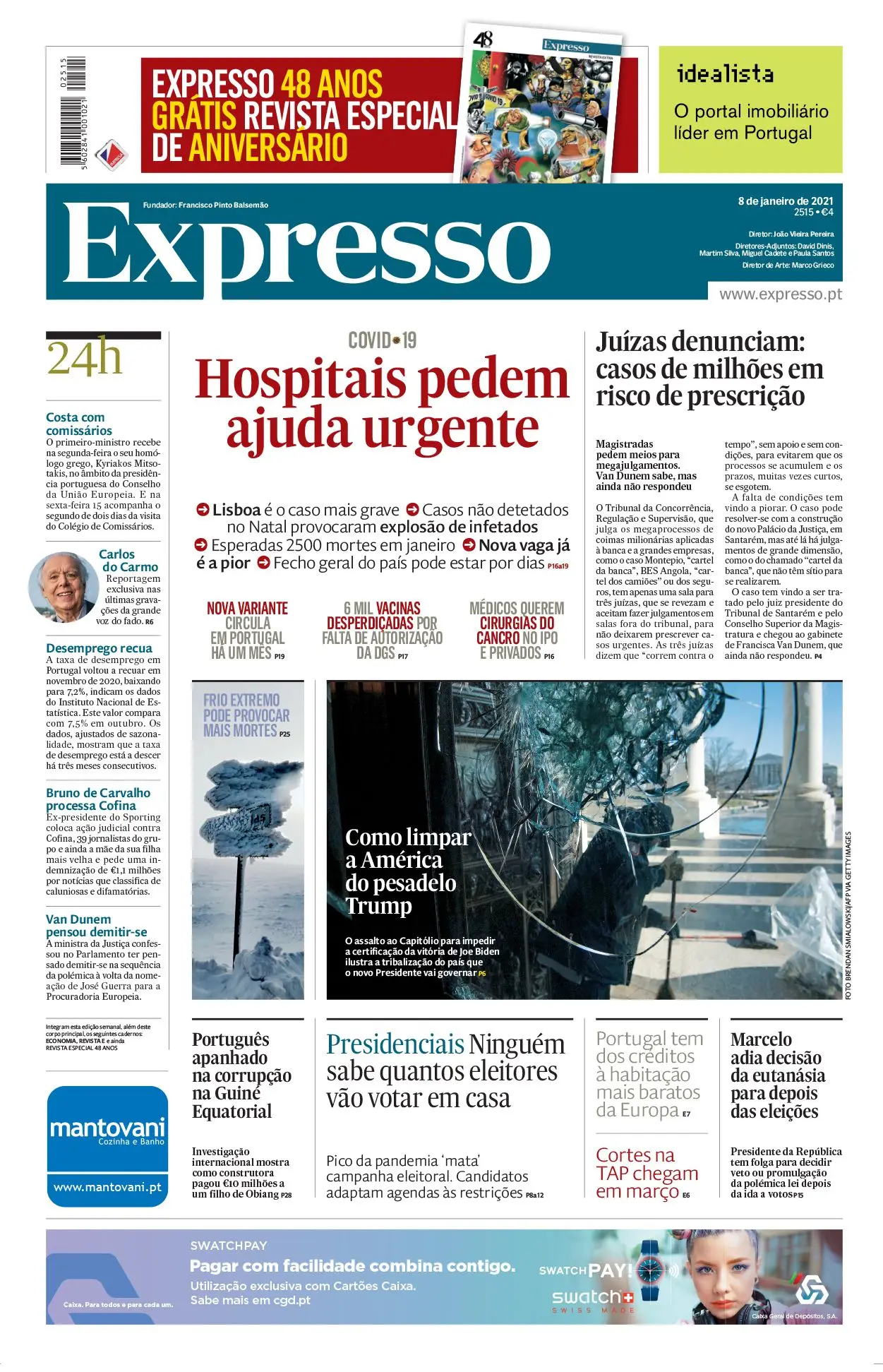 A primeira página do Expresso - Expresso