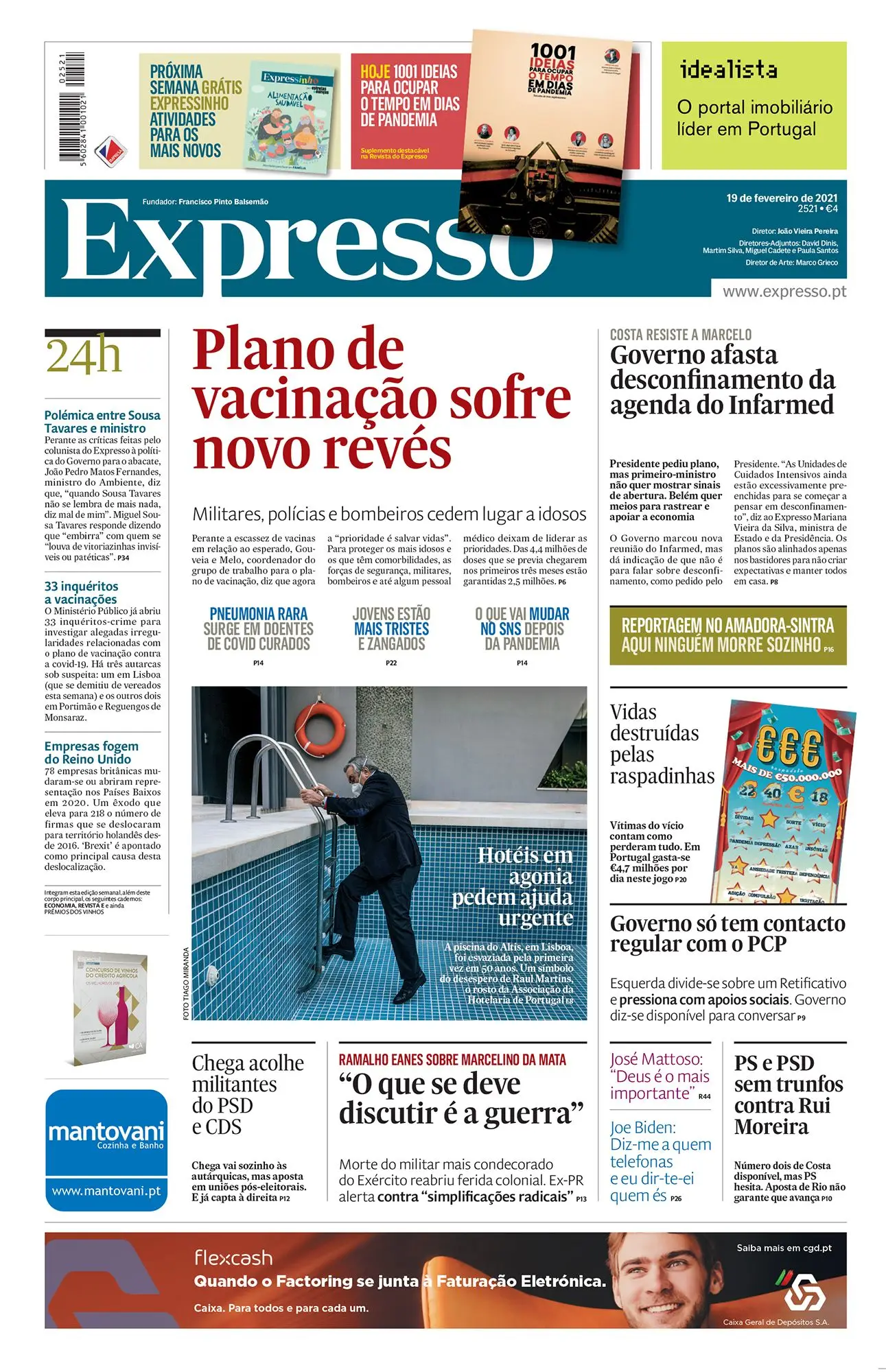 A primeira página do Expresso - Expresso