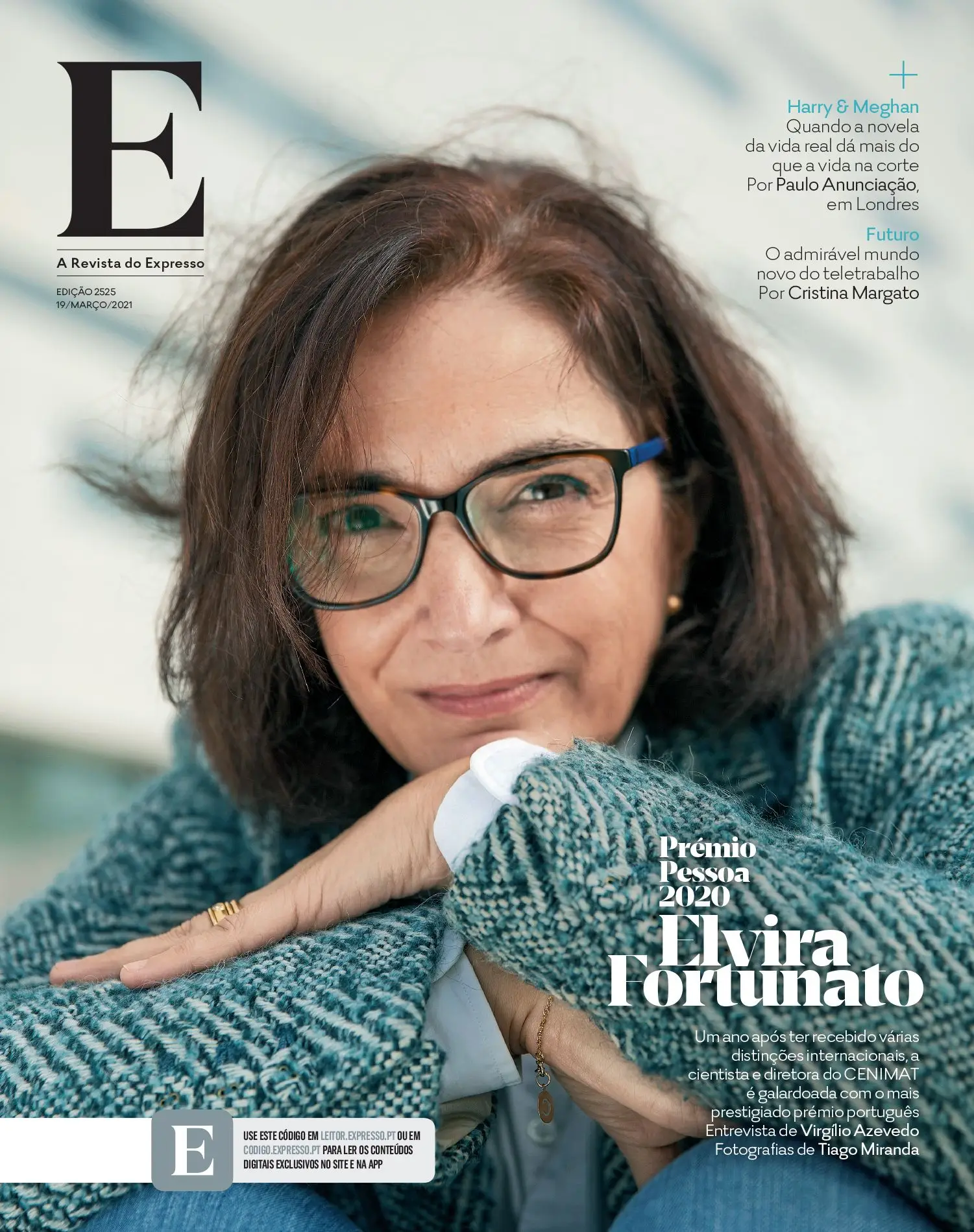 Elvira Fortunato, na revista E - Expresso