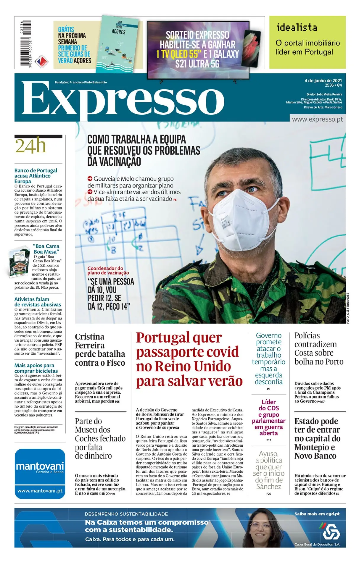 A primeira página do Expresso - Expresso