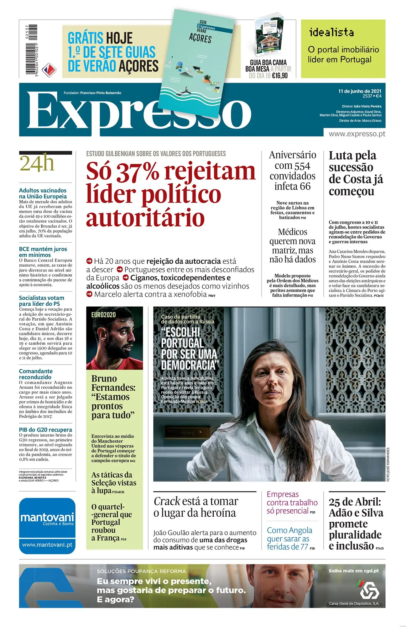 A primeira página do Expresso - Expresso