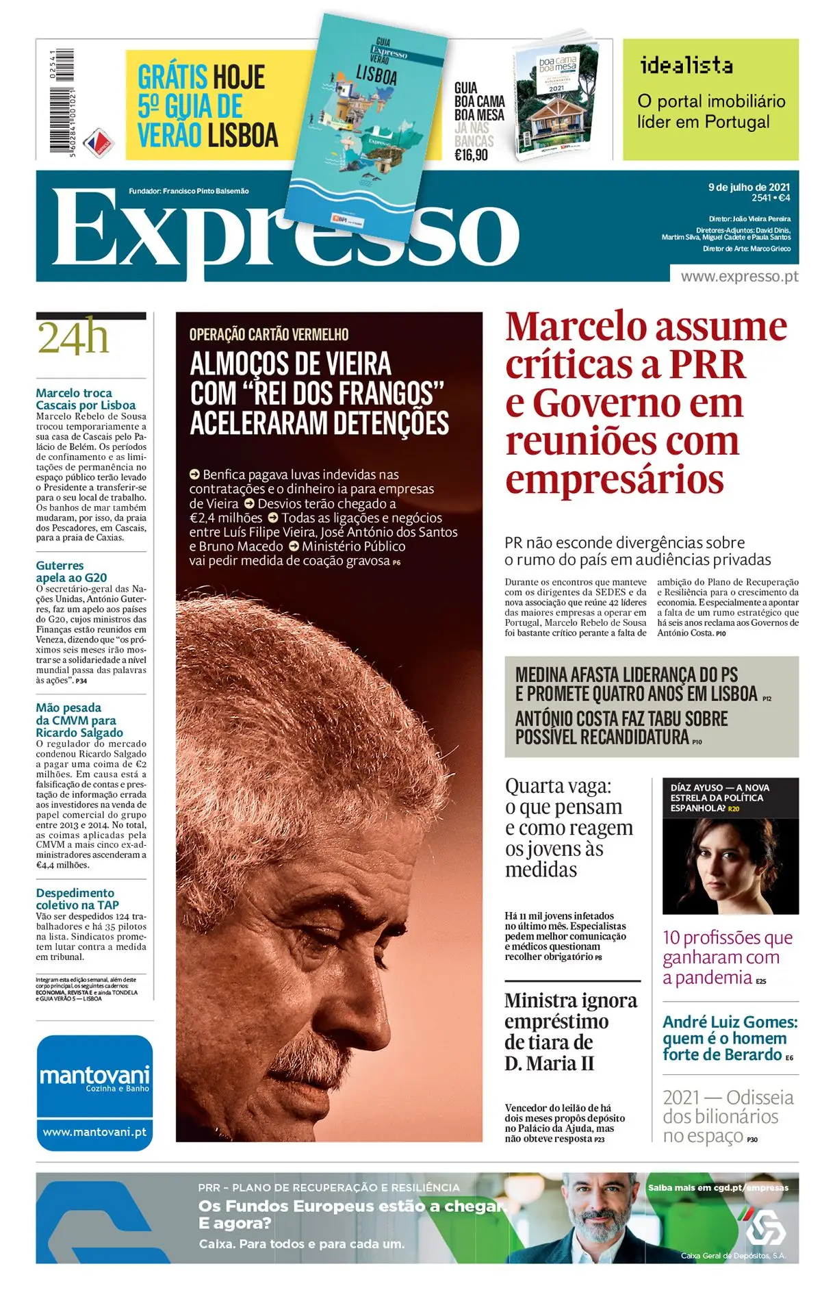 A primeira página do Expresso - Expresso