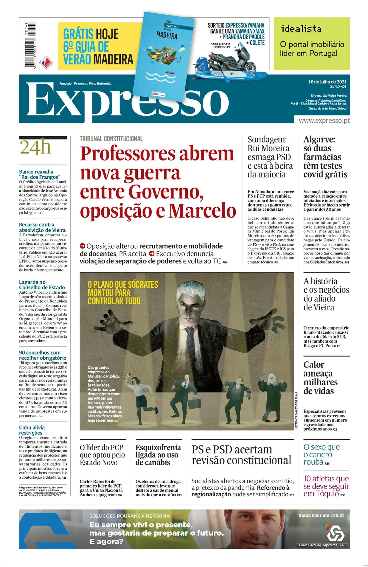 A primeira página do Expresso - Expresso