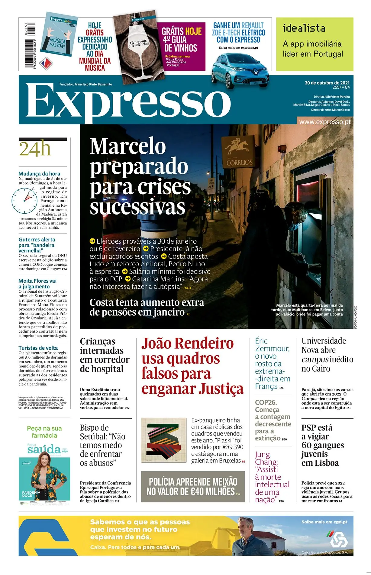 A primeira página do Expresso - Expresso