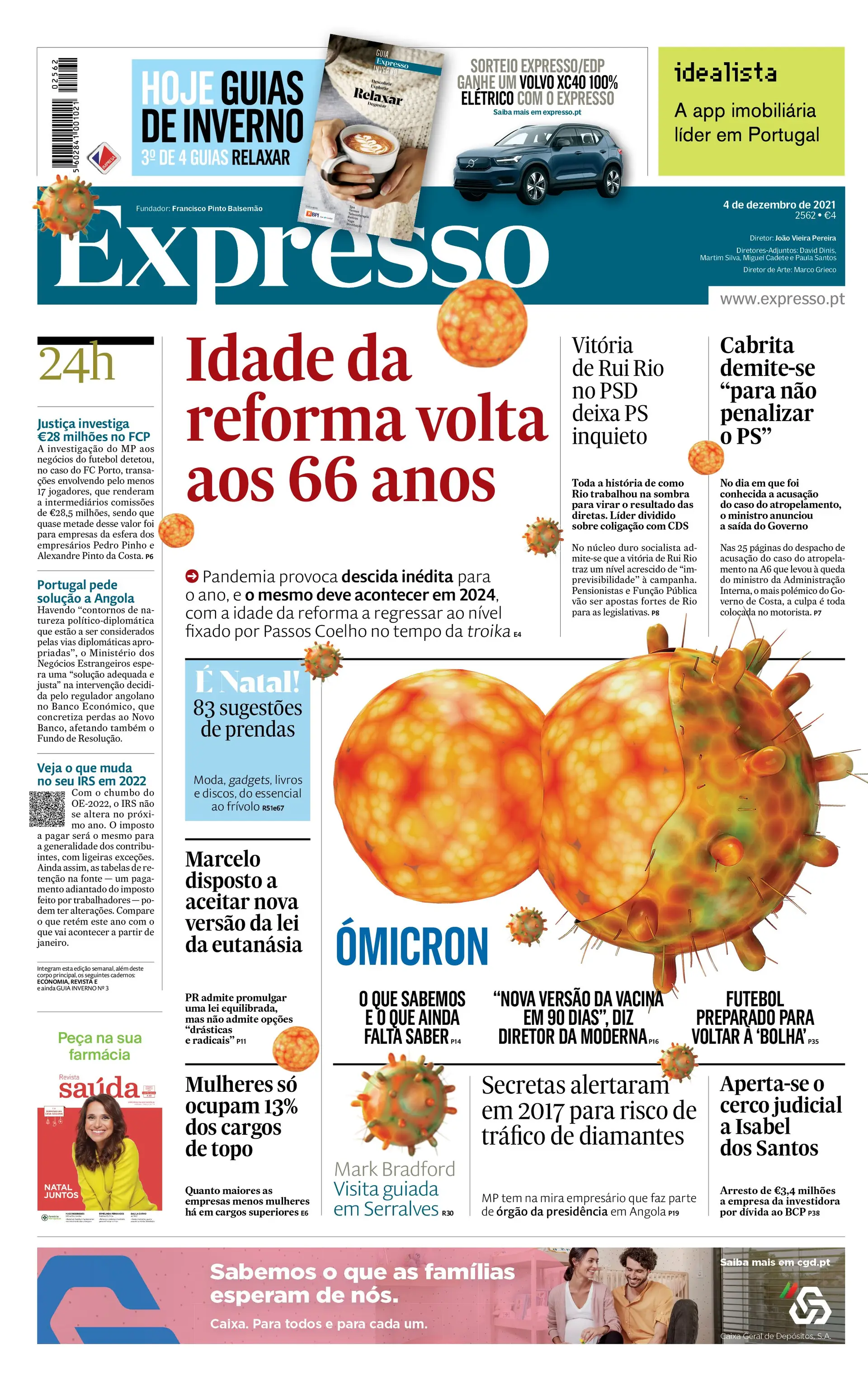 A primeira página do Expresso - Expresso