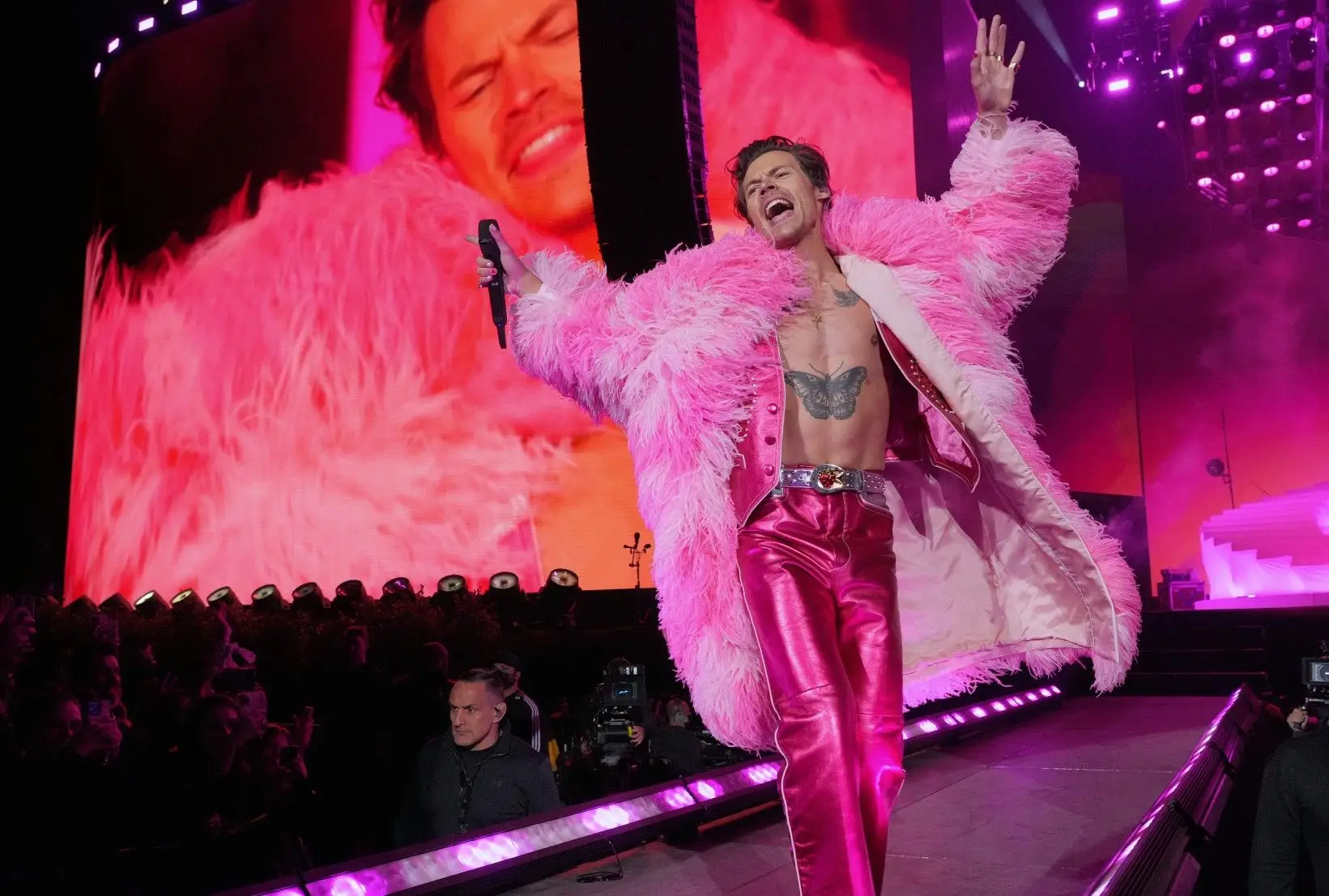 Harry Styles atingido num olho durante concerto em Los Angeles - Expresso