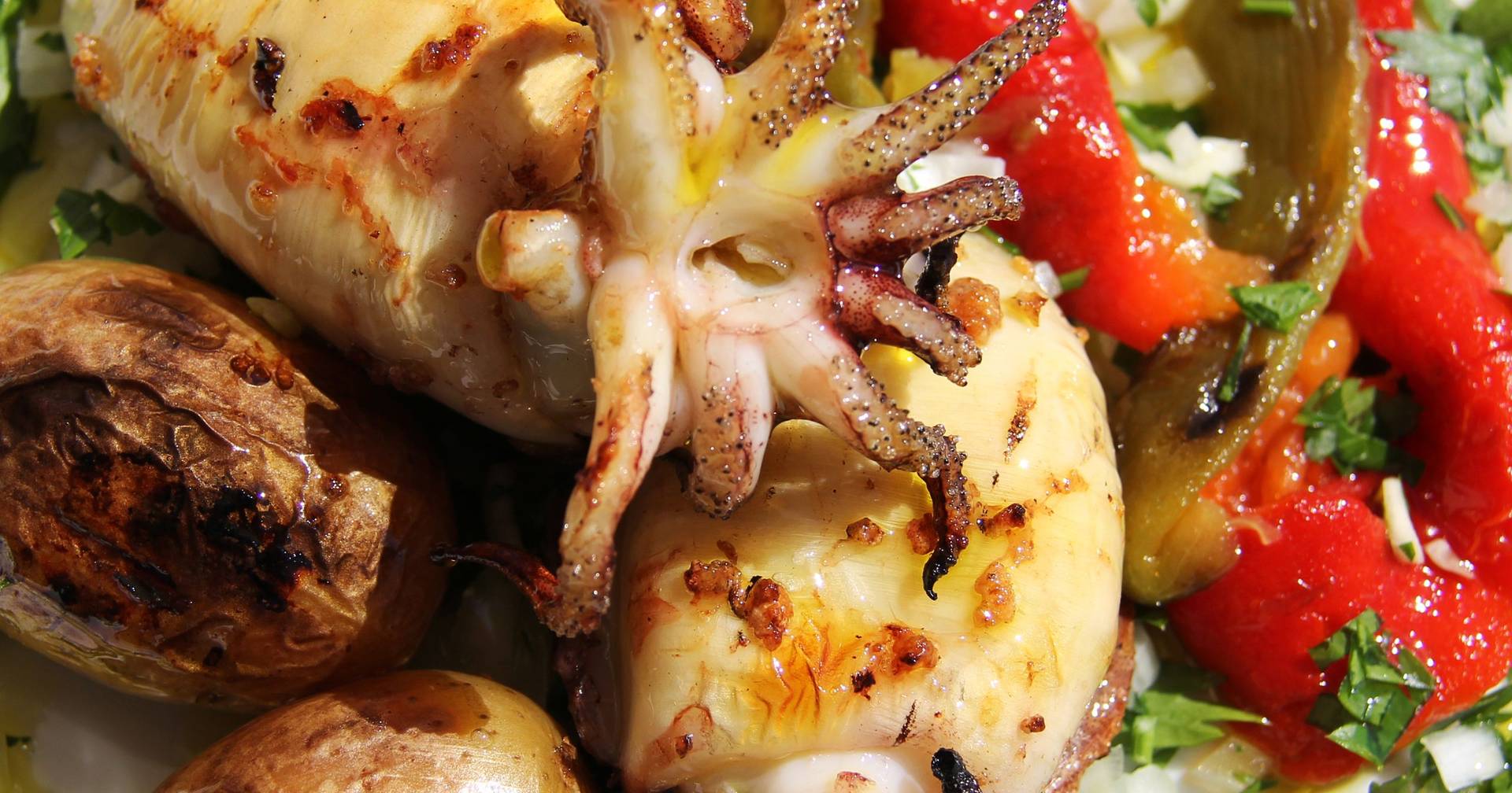 Choco grelhado com pimentos - Expresso