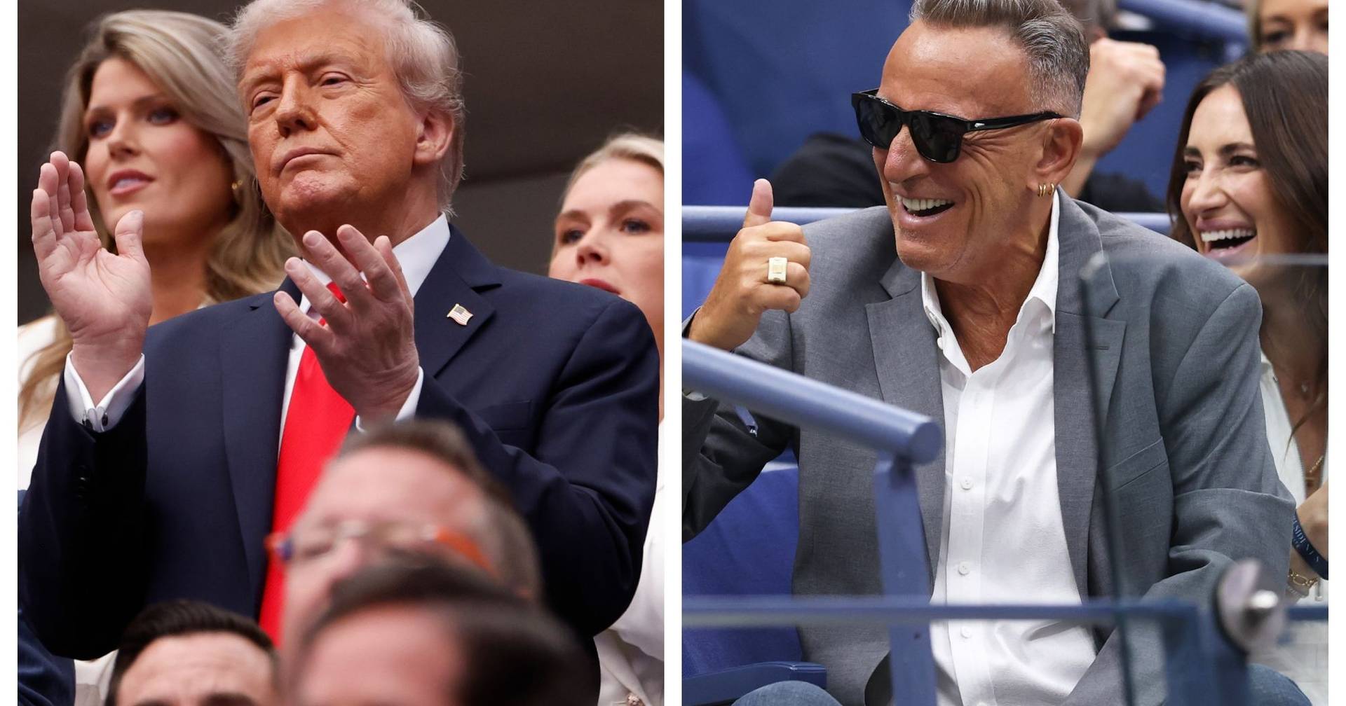 Donald Trump e Bruce Springsteen frente a frente no Open dos Estados ...