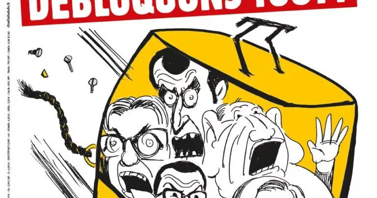 Capa de Charlie Hebdo coloca líderes franceses num Elevador da Glória a ...