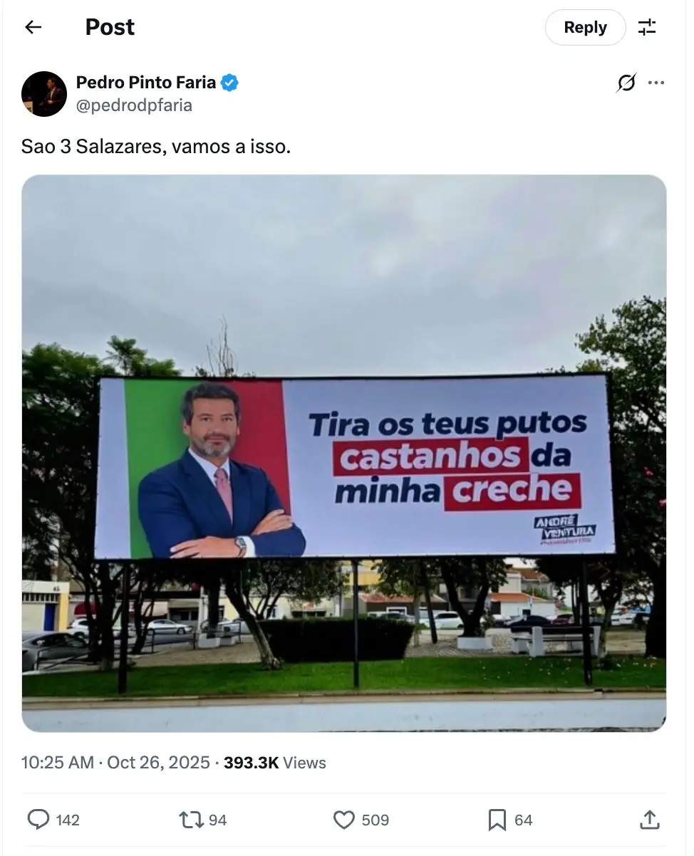Cartaz falso sobre “putos castanhos” motiva queixa-crime de Ana Gomes contra conselheiro ...