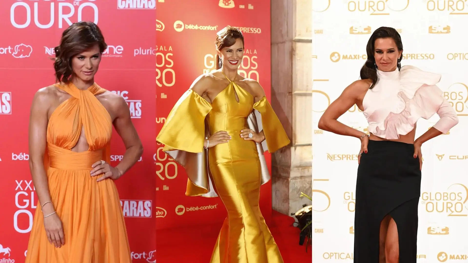 A caminho dos Globos de Ouro! Recorde os looks de Cláudia Vieira ao ...