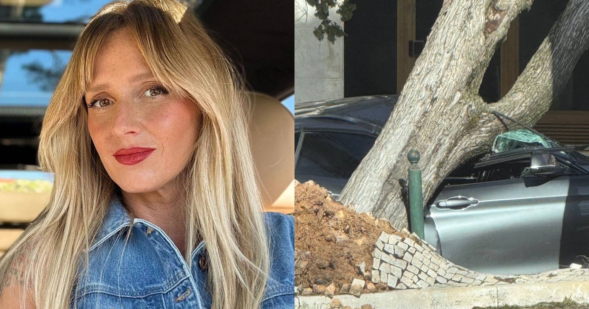 A caminho da casa do pai da filha, Madalena Abecasis depara-se com ...