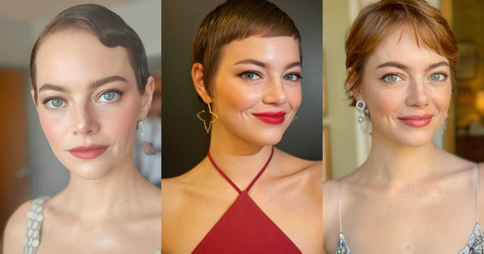 Emma Stone prova que o pixie é um corte versátil com estes 6 looks - SIC