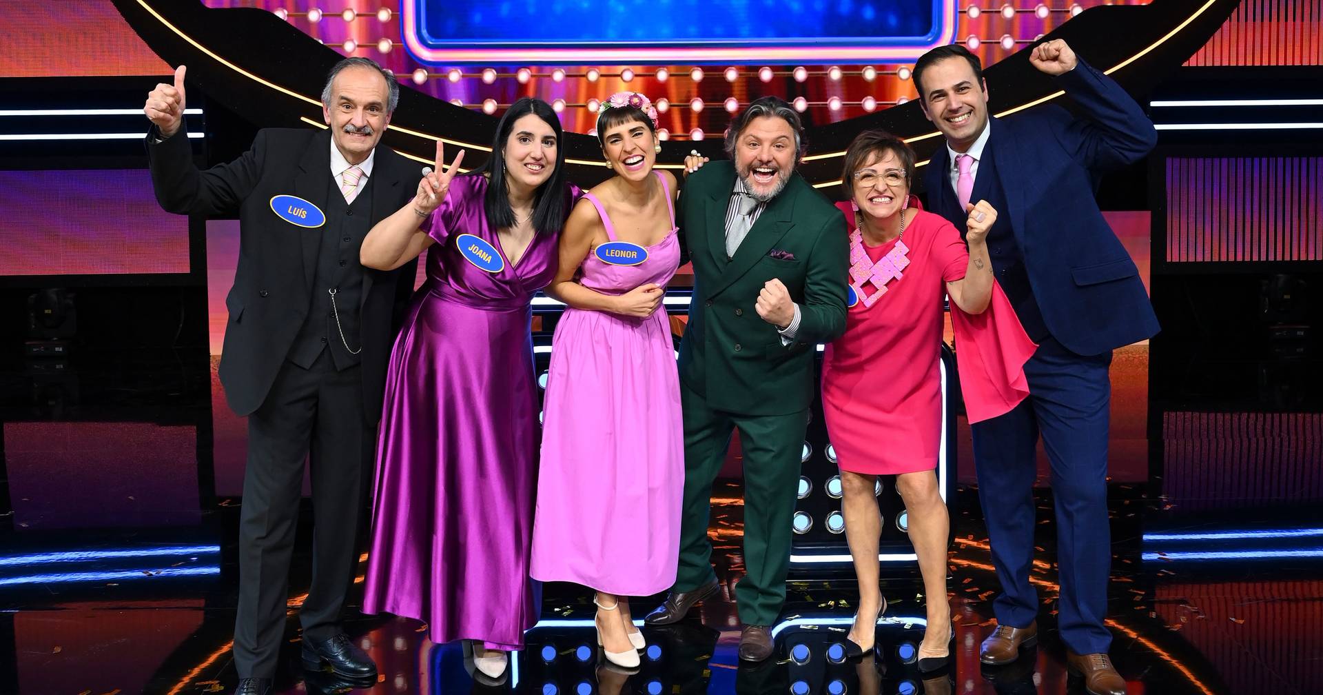 As fotografias da grande final do Family Feud, Tudo em Família com ...