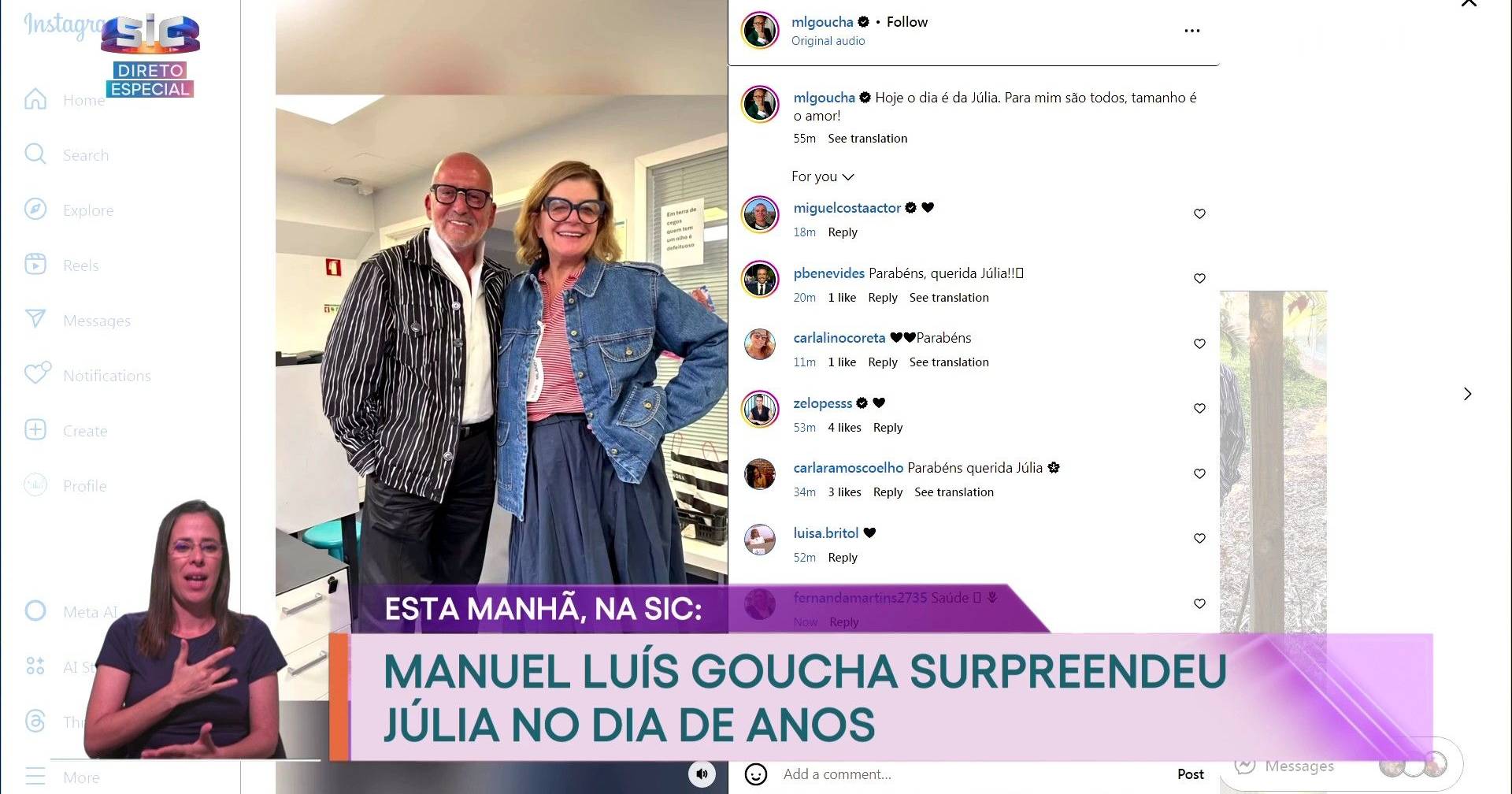 Manuel Luís Goucha surpreendeu Júlia Pinheiro no dia de anos: "Estava à minha espera com um ...