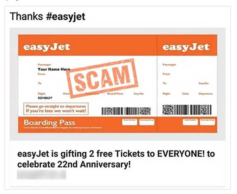 A easyJet não está a oferecer bilhetes no Facebook. Cuidado, é uma ...