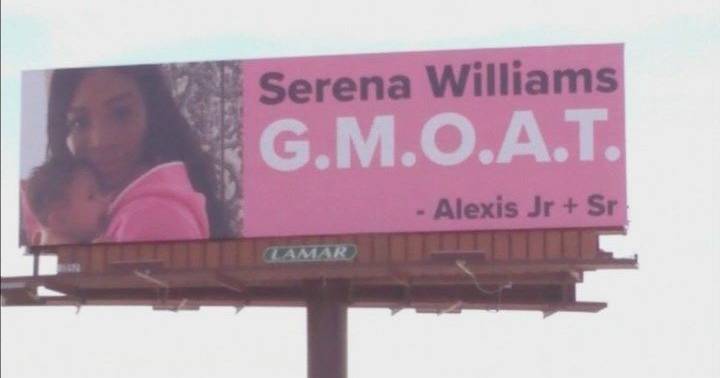 Serena Williams surpreendida por quatro cartazes à beira da estrada ...