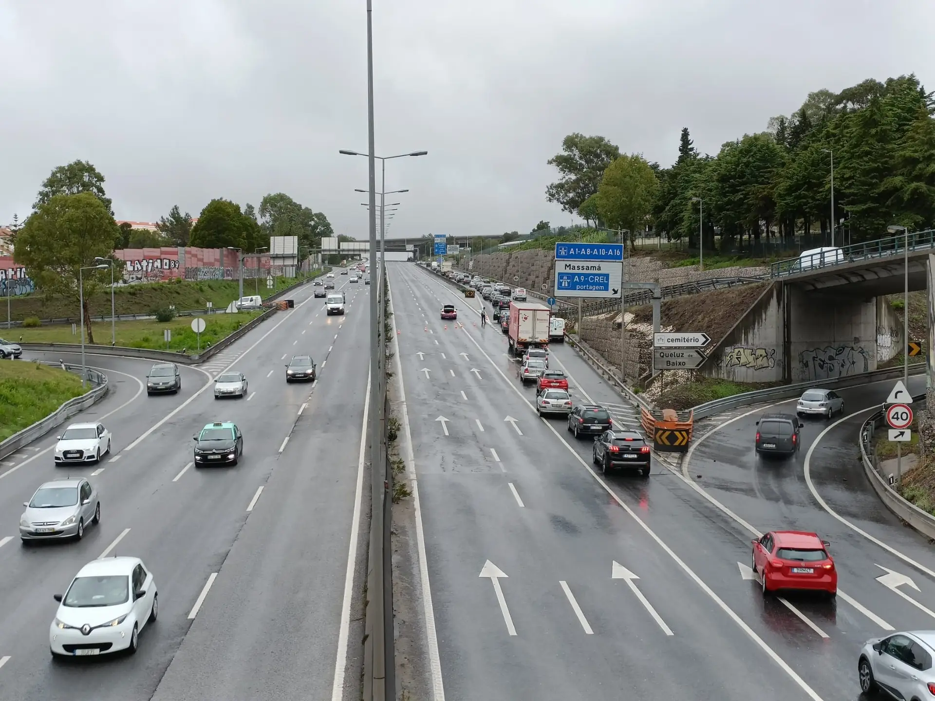 Polícia fecha IC19 em Queluz e encaminhada viaturas para a A9 - SIC ...