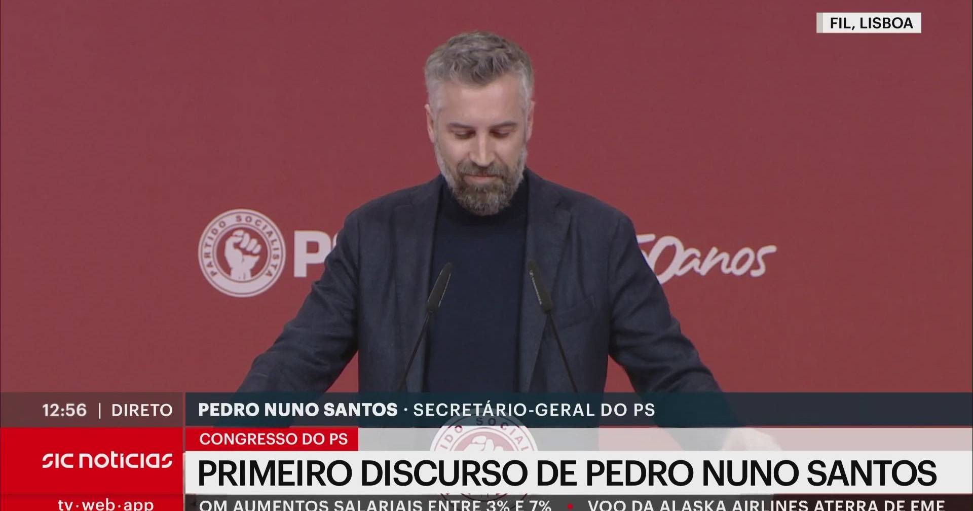 O primeiro (de dois) discurso na íntegra de Pedro Nuno Santos - SIC Notícias