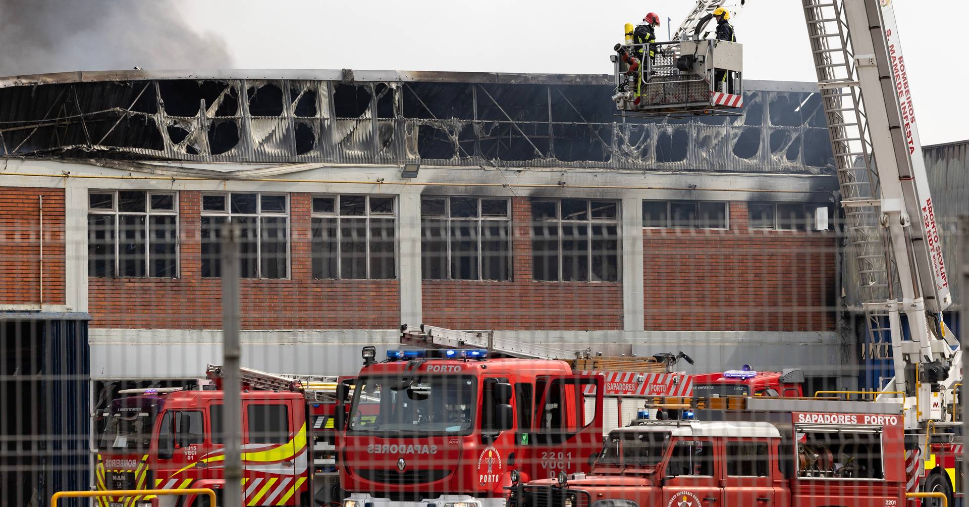 Incêndio que consumiu armazéns da zona industrial do Porto está em fase ...