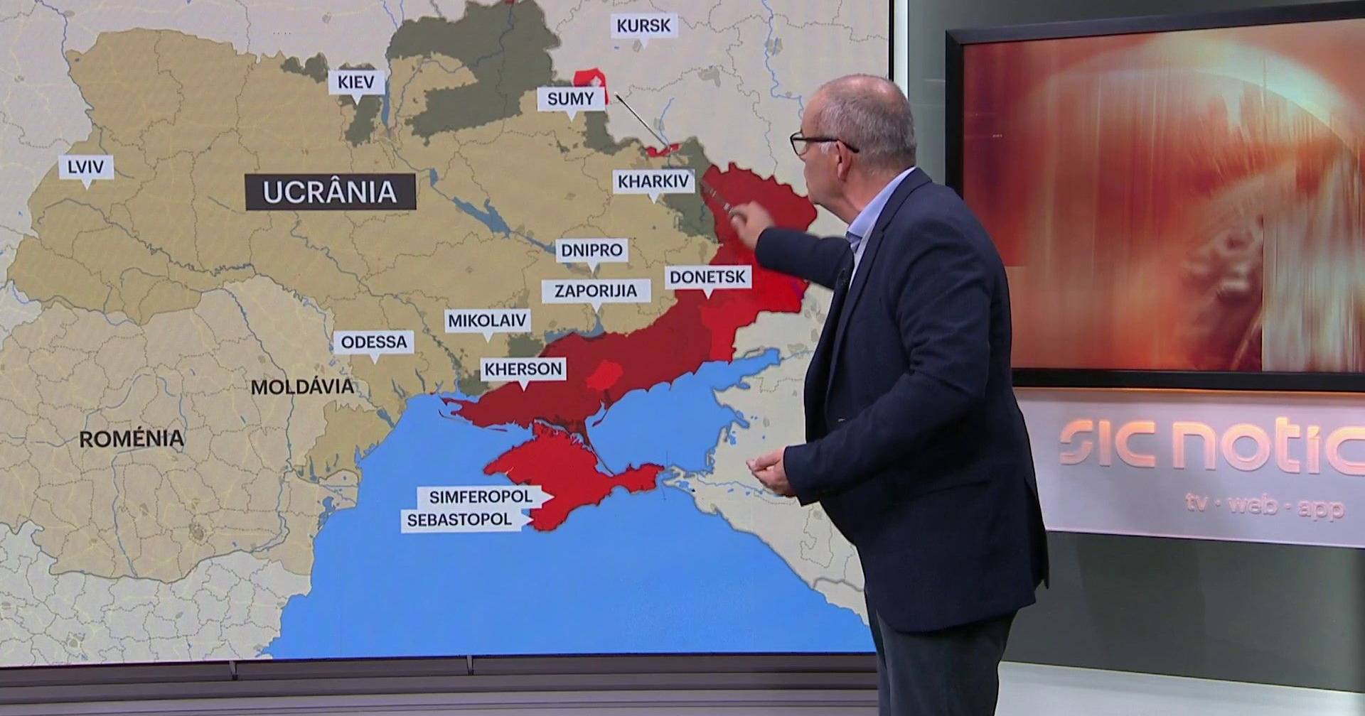 Os avanços da Rússia ao longo de toda a frente nas últimas semanas ...