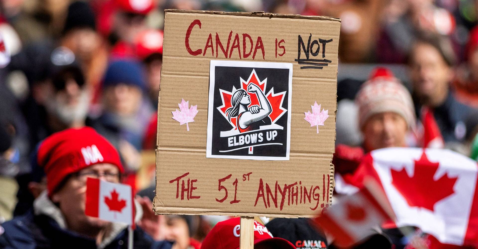 Milhares de pessoas protestam em Toronto contra tarifas de Trump e ...