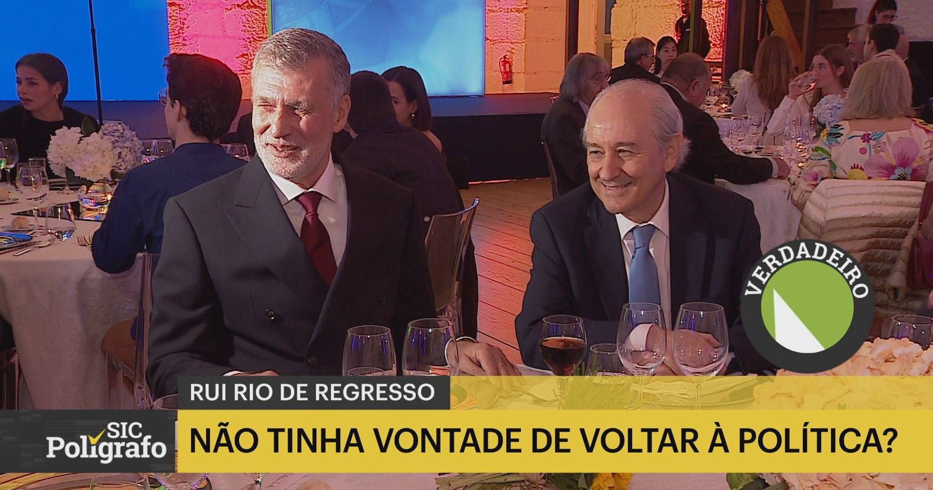 Rui Rio disse que não tinha vontade de voltar à política? - SIC Notícias