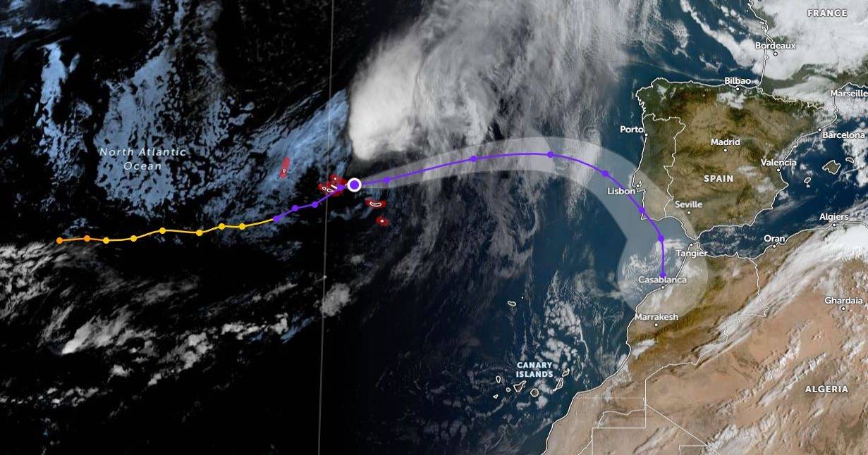 Gabrielle: de furacão a depressão extratropical a caminho do continente ...